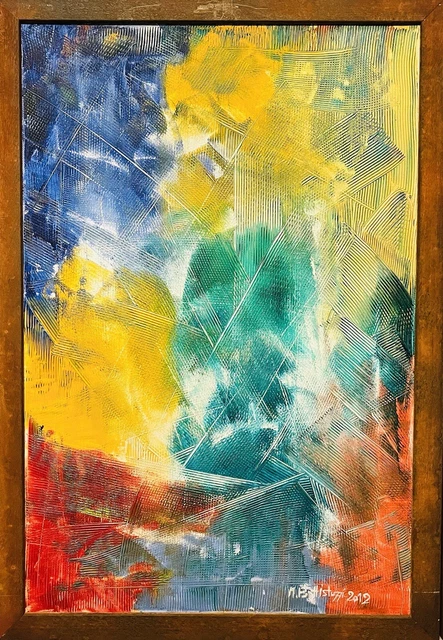 QUADRI MODERNI ASTRATTI Dipinti A Mano Olio Su Tela Trittico Astratto ...