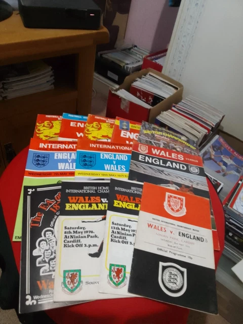 ENGLAND V WALES Football Programme Collection (Bulk Lot) All Listed £10 ...
