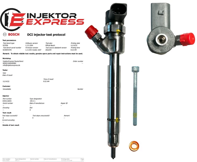 EINSPRITZDÜSE INJEKTOR MERCEDES-BENZ CDI A6110701187 0445110055 W210 ...