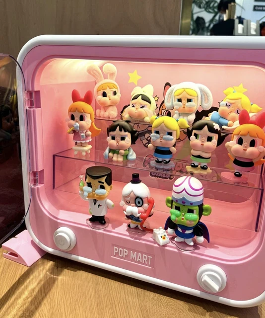 POPMART POWERPUFF GIRLS TV Luminous display Container Display Set ...