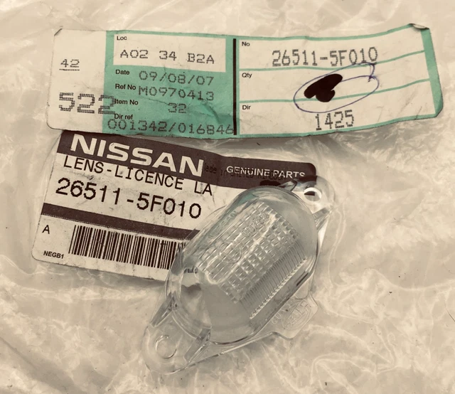 GENUINE NISSAN MICRA K11E Primera P11 Number Plate Lamp Lens New ...