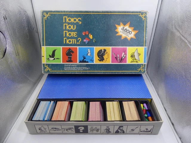 VINTAGE 80'S DESYLLAS Who When Where Quiz Board Game Greek $52.85 ...