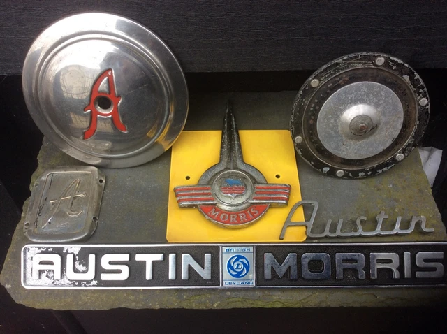 VINTAGE AUSTIN MORRIS.AUSTIN Seven.austin A40.Badges Parts.hub Cap.horn ...