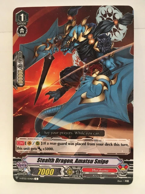 STEALTH DRAGON AMATSU Snipe V-BT02/057EN C Cardfight Vanguard CFV Nm-Mt ...