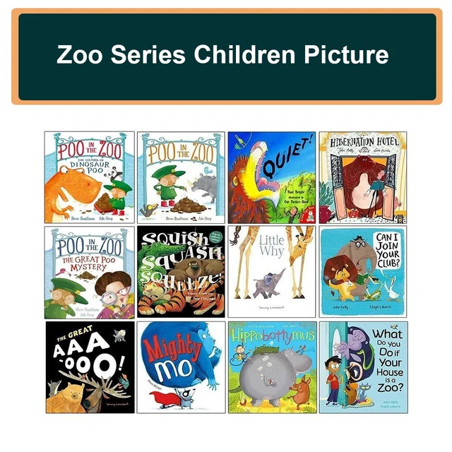 THE ZOO SERIES Children Picture Stories 12 Books Collection Great Poo ...