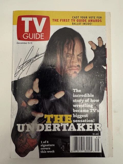 1998 TV GUIDE Magazine The Undertaker WWE WWF Pro Wrestling December £7 ...