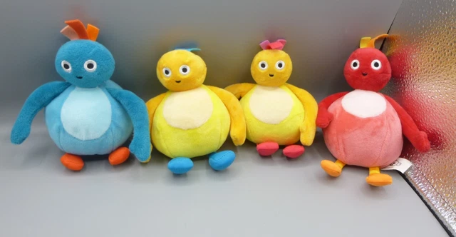 CBEEBIES TWIRLYWOOS SET of 4 Small Soft Plush Toys Toodloo Chickedy ...