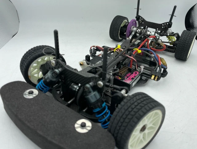 FOR PARTS TECH Racing HR-4 carbon chassis with motor and ESC vintage ...