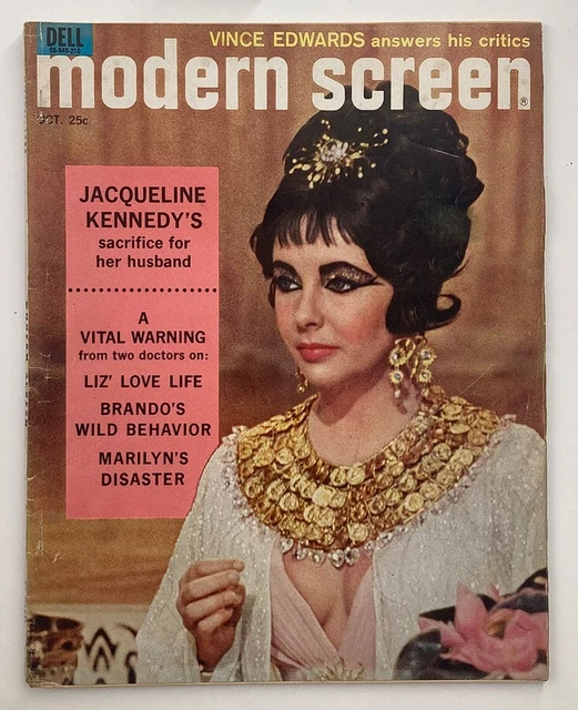 VTG MODERN SCREEN Magazine October 1962 Elizabeth Taylor Marilyn Monroe No Label £19.73 ...