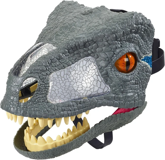 JURASSIC WORLD VELOCIRAPTOR Blue Chomp 'N Roar Mask Realistic Sound ...