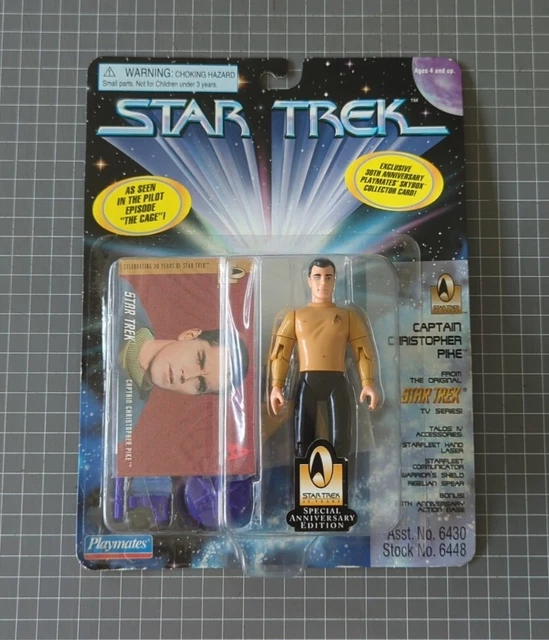 STAR TREK CAPTAIN Christopher Pike 30th Anniversary Figure + Card 1996 ...