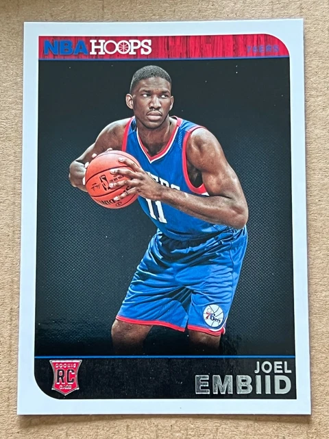 2014-15 NBA HOOPS True Rookie Card Joel Embiid 76Ers Rookie #263 Mint ...