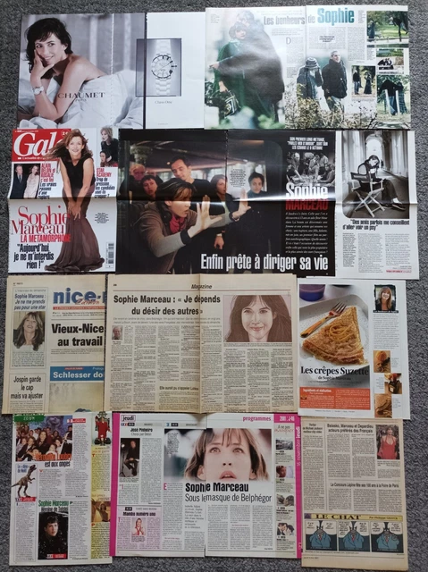 SOPHIE MARCEAU - Lot De Coupures De Presse Clipping Lot 3 EUR 5,00 - PicClick FR