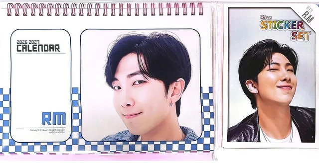 BTS RM PHOTO Calendar Year 2025 & 2026+[16P Photo Sticker Set] K-POP ...
