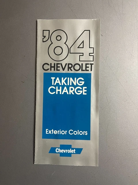 1984 CHEVROLET CAR Color Chart Showroom Sales Folder / Brochure RARE ...
