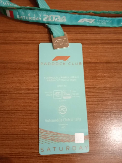 ACI GP MONZA pass Paddock Club 2024 $62.56 - PicClick AU