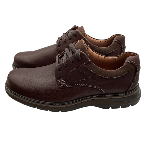 CLARKS UN BRILEY LACE - MAHOGANY Men's Brown Leather Shoes size 7.5 £89 ...