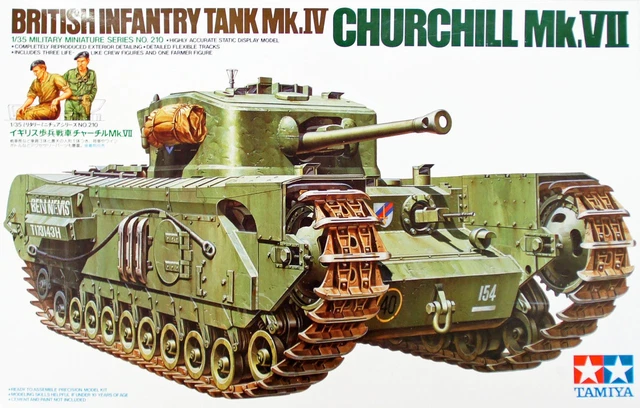 TAMIYA 35210 1:35 British Infantry Tank Mk.IV Churchill Mk.VII - 6 ...