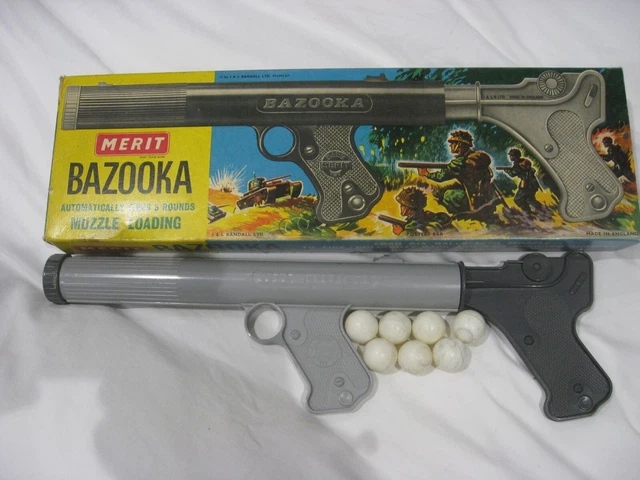 MERIT TOYS VINTAGE 1961 plastic BAZOOKA original ALL COMPLETE Very Rare ...