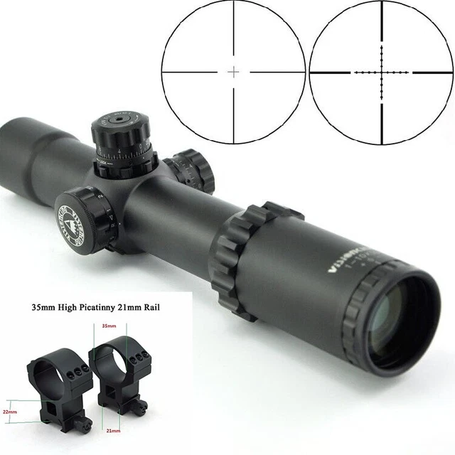 VISIONKING 1-10X30 FFP Reticle Mil-Dot 35mm Tube Rifle Scope Picatinny ...