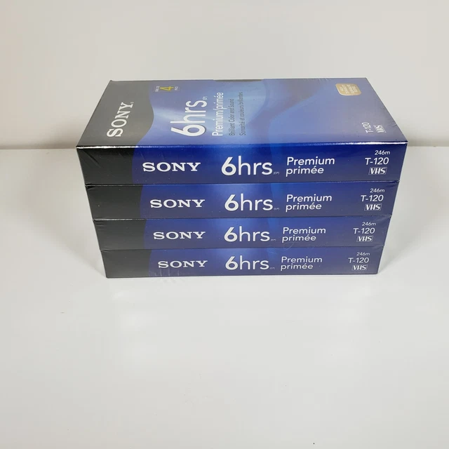SONY VHS T-120VR Premium Grade VHS Blank Tapes Brand New Unused Sealed ...