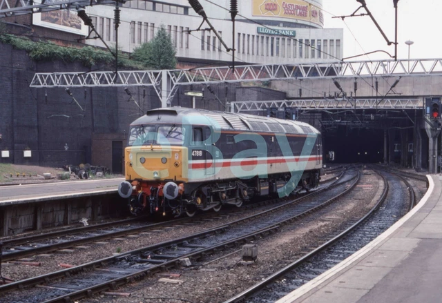 35MM RAILWAY SLIDE of Class 47 47818 @ Birmingham New St - Copyright to ...