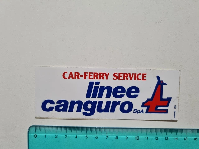 LINEE KANGAROO CAR-FERRY Service Adhesive Sticker Autocollant Vintage ...