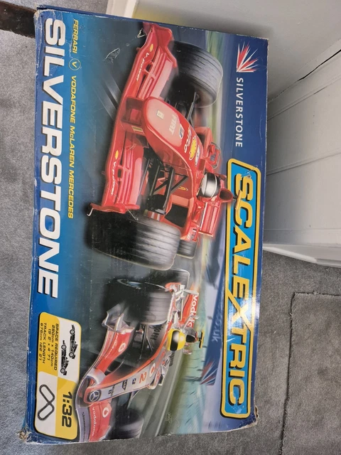 SCALEXTRIC SILVERSTONE BOXED Set Formula 1 Ferrari McLaren Mercedes ...