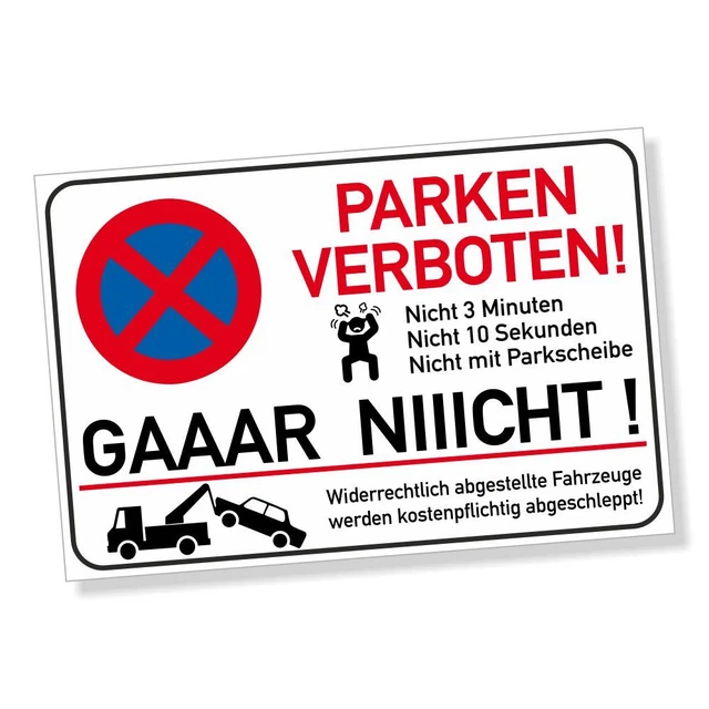 Parken Verboten Schild Lustig