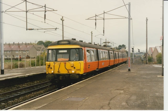 RAILWAY PHOTO CLASS 303 303025 @ Coatbridge Central 7/10/89 ECS to ...