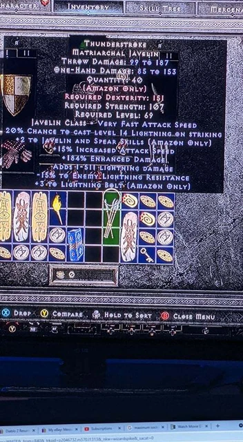 DIABLO 2: RESURRECTED THUNDERSTROKE AMAZON D2R XBOX/PS4-PS5-PLAYSTATION ...