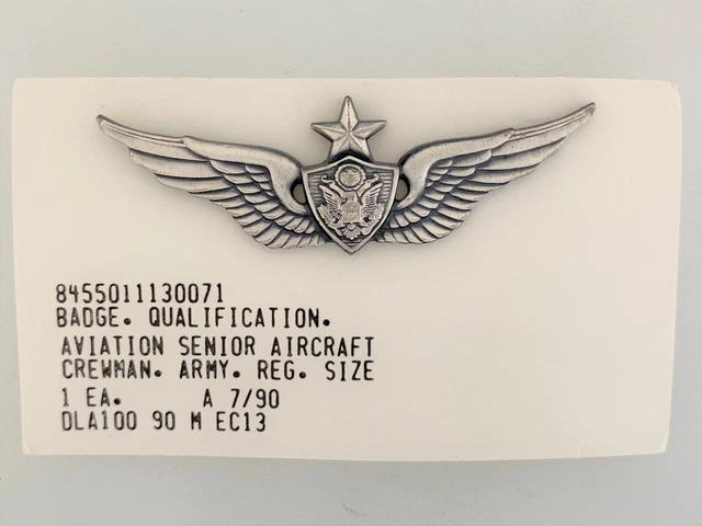 GENUINE ORIGINAL U.S. Army SENIOR Air Crew metal wings FULL Size £7.95 ...