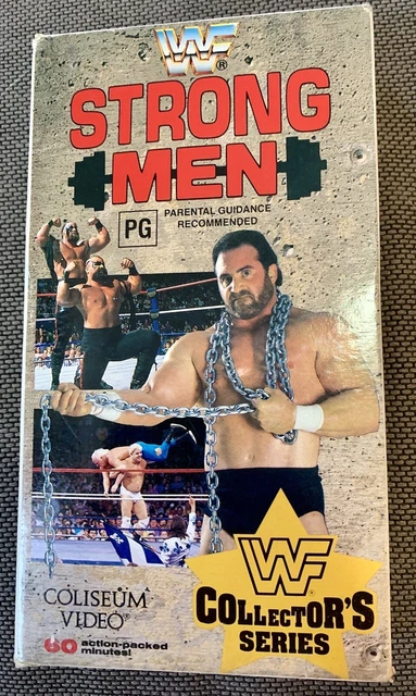 WWF STRONG MEN VHS 80s Tape Cardboard Sleeve Hulk Hogan 1990 WWE ...