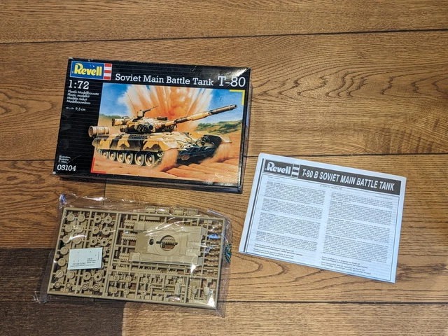REVELL 03104 1/72 T-80 Soviet Main Battle Tank model kit £13.00 ...