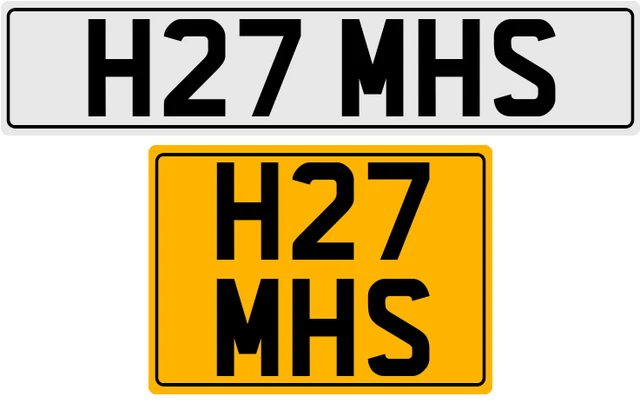 H27 MHS OLD Style 3X3 Number Plate Mat Matt Mark Mick Mik Mic Mel Max ...