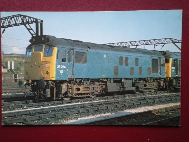 POSTCARD CLASS 25 Diesel Loco No 25 224 At Crewe Works 1979 £1.25 ...