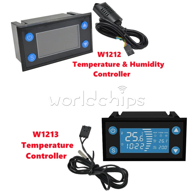 LED TEMPERATURE HUMIDITY Controller Digital Thermostat AC110-220V W1213 ...