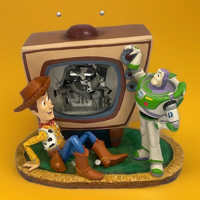 VINTAGE DISNEY STORE 1995 Toy Story 2 Tv Snow Globe And Music Box Woody ...