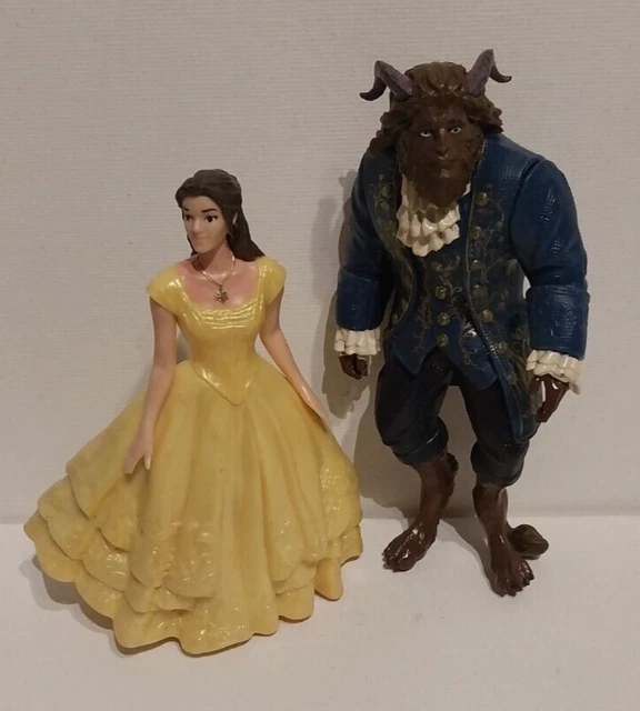 DISNEY BEAUTY AND The Beast BEAST & BELLE 5" Hasbro Plastic Figures £15 ...