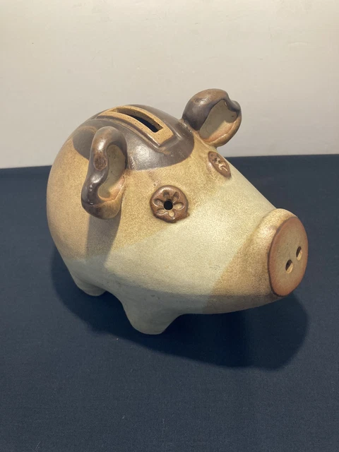 VINTAGE SHELF STUDIO stoneware pottery pig money box piggy bank 1970's ...