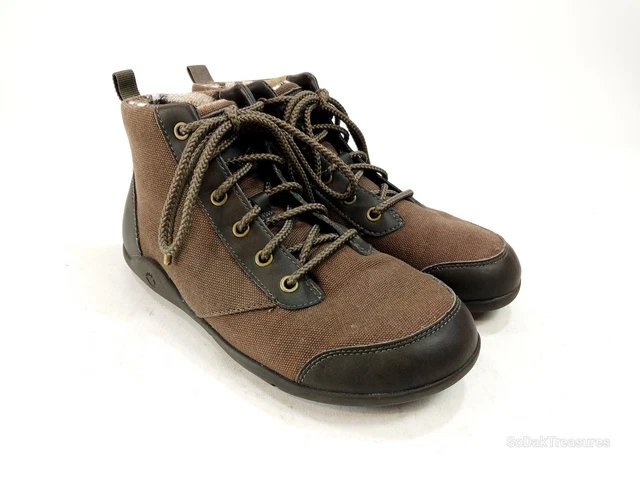 XERO DENVER SIZE 7.5 Men's Barefoot Minimalist Brown Canvas Boots Shoes ...