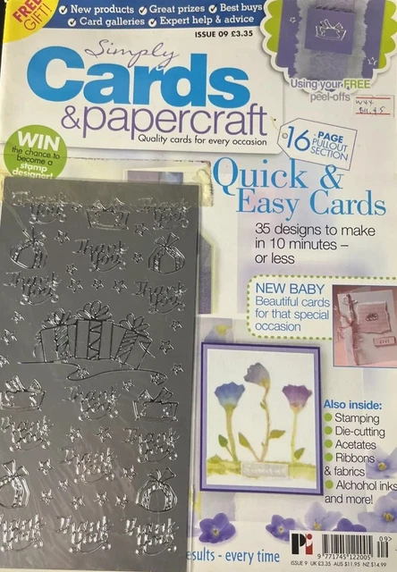 SIMPLY CARDS & Papercraft UK Magazine Issue 9 With Free Gift Easy To ...