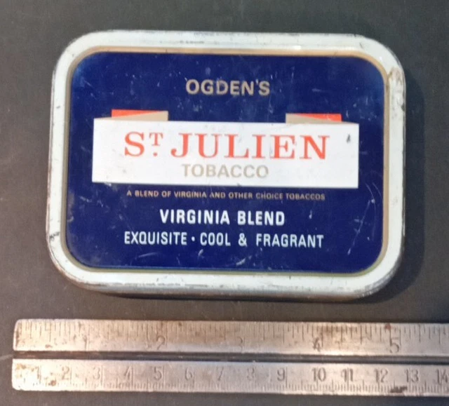 ANTIQUE & VINTAGE tins. Tin box collectable Ogden's St. Julien Tobacco ...