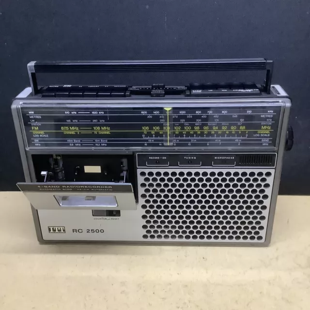 VINTAGE ITT RC2500 Portable Radio Cassette - Radio Works £14.99 ...