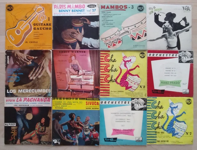 LOT 12X 45 7" EP French Latin Mambo Pachanga, Prado Cha Cha Samba 50s ...