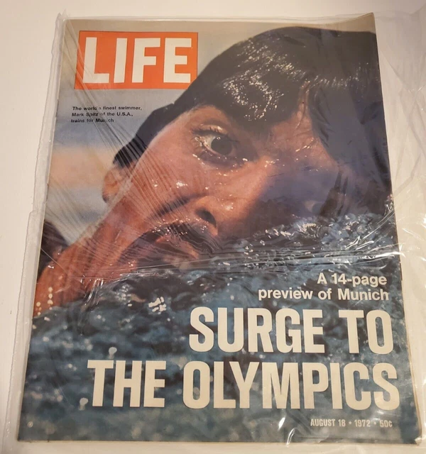 VINTAGE LIFE MAGAZINE Swimmer Athlete Mark Spitz Munich Olympics Cover ...