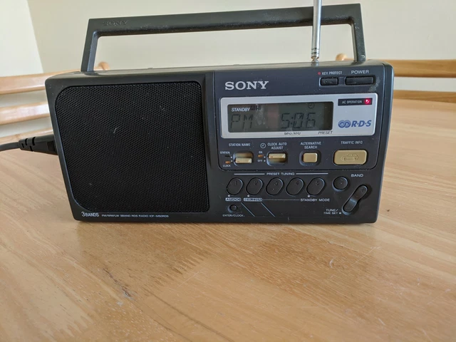 SONY ICF-M50RDS PORTABLE radio FM/MW/LW RDS, working £9.50 - PicClick UK
