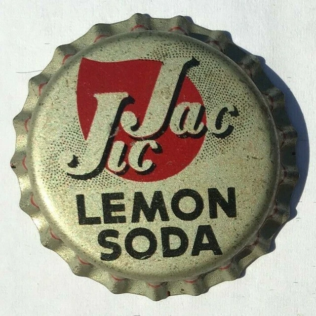 JIC JAC LEMON Soda Bottle Cap; Main Office--St. Louis, Mo; Unused Cork ...