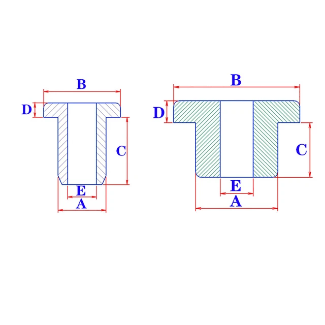 RUBBER END CAPS for Square Tubing Bungs Inserts Blanking Plugs ...