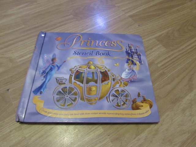 PRINCESS STENCIL BOOK Create Your Own Fairy Tale Land With Scenes From ...